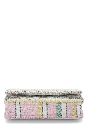 Chanel Multicolor Tweed Classic Quilted Wallet On Chain