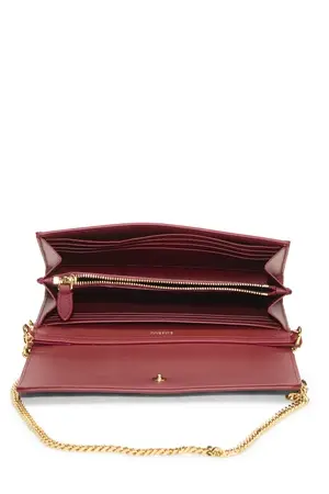 Burberry Red House Check Coated Canvas Hannah Wallet On Chain