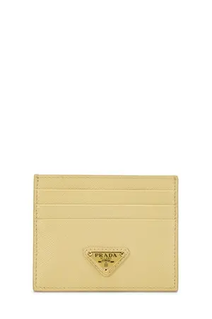 Prada Saffiano Card Holder - Yellow