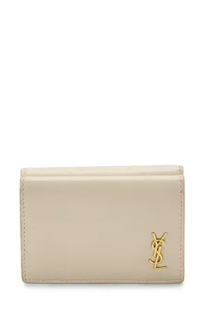 Saint Laurent Trifold Wallet - Beige