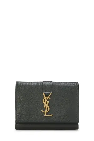 Saint Laurent Calfskin Origami Tiny Wallet - Green