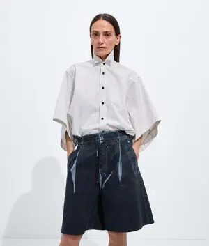 Bottega Veneta Overdyed Denim Shorts - Midnight