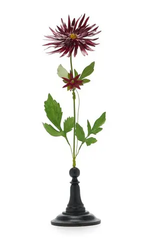 ERBAVOGLIO MILANO Dahlia Handcrafted Metal Sculpture - Burgundy