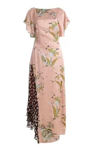 Staud Fawn Stretch-silk Maxi Dress - Pink