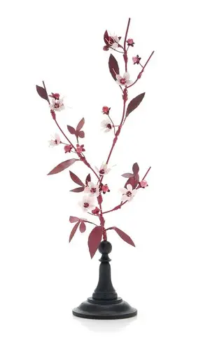 ERBAVOGLIO MILANO Cherry Branch Handcrafted Metal Sculpture - Pink