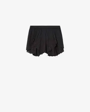 ETOILE Layale Embroidered Cotton Voile Shorts