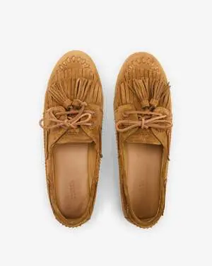 Isabel Marant Étoile Suede Loafers With Tassel And Fringe Detailing - Brown