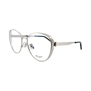 Saint Laurent Round Frame Eyeglasses - Silver