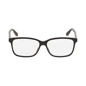 Gucci Square Optical Glasses /crystal/transparent - Black