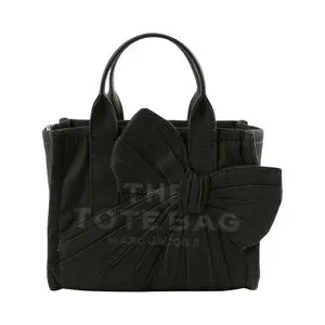 Marc Jacobs The Oversized Bow Canvas Crossbody Tote Bag - Black