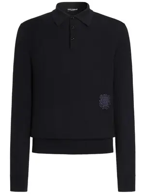 Dolce & Gabbana Virgin Wool Polo - Blue