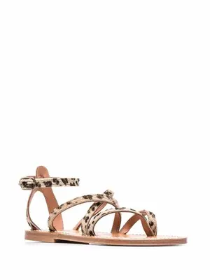 K.JACQUES Leopard Print Hair Sandals