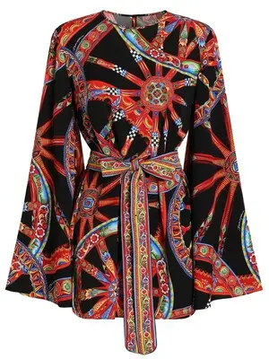 Dolce & Gabbana Printed Silk Blend Dress