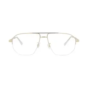 Bottega Veneta Aviator-frame Metal Optical Frames Transparent - Gold