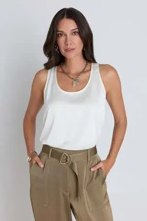 THE NOLI SHOP The Noli Shop Kay Silk Top Pearl
