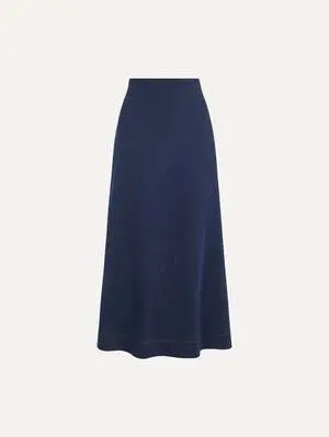 Oscar De La Renta Wool Midi Skirt