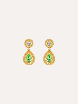 Oscar De La Renta Scramble Drop Earrings - Green