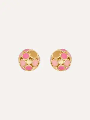 Oscar De La Renta Geometric Sphere Earrings - Pink