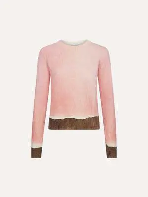 Oscar De La Renta Ombre Crewneck Pullover