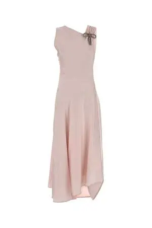 JIL SANDER JIL SANDER Sleeveless Satin Slip Dress Pink