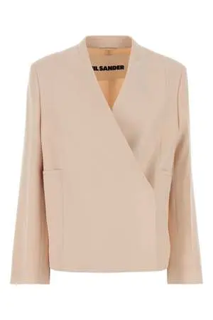 JIL SANDER Wool Blazer With Smooth Viscose Lining - Pink