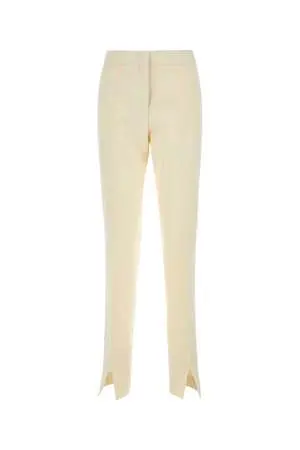 JIL SANDER Viscose-silk Blend Pants - White
