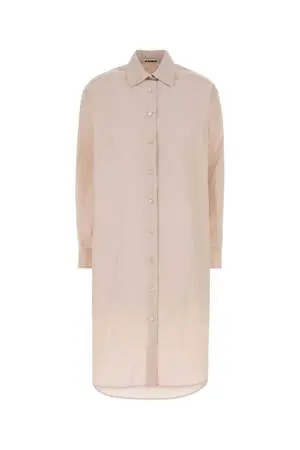 JIL SANDER Jil Sander Cotton Poplin Shirt Dress Pink