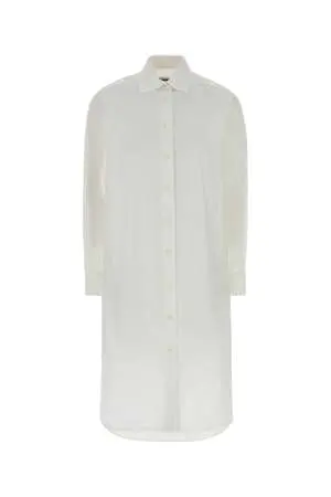 JIL SANDER Cotton Poplin Shirt Dress - White