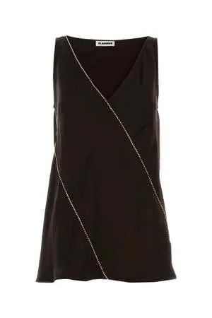 JIL SANDER Embellished Viscose Top
