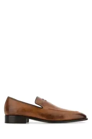 Miu Miu Miu-style Calf Leather Loafers - Camel