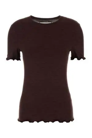 JIL SANDER Stretch Silk-blend T-shirt - Purple