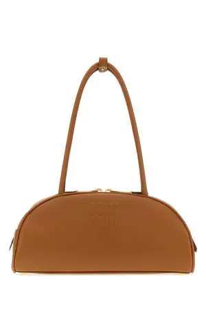 Miu Miu Beau Shoulder Handbag In 100% Vitello Leather, 30 Cm X 15 Cm X 12 Cm - Camel