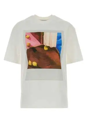JIL SANDER Jil Sander Cotton T-Shirt With Logo Detail White