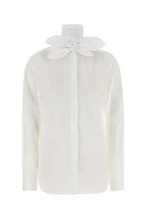 Moschino Embroidered Striped Cotton Shirt For - Stripped