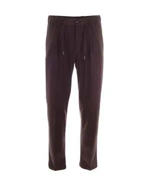 Herno Slim-fit Drawstring Trousers - Marrone Scuro
