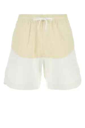 Herno Two-tone Stretch Cotton Blend & Nylon Shorts