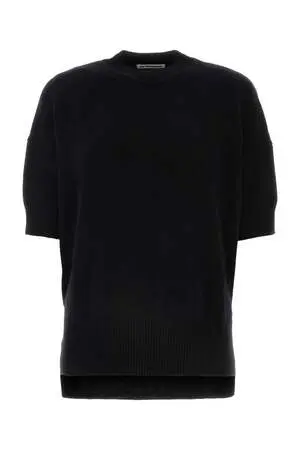 JIL SANDER 100% Cashmere Knit Sweater - Black