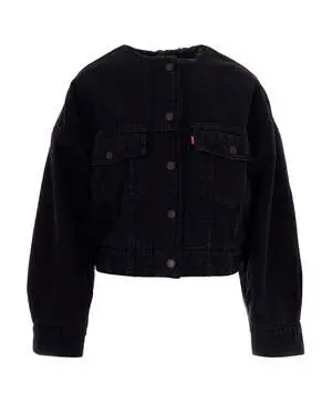 LEVI'S Cropped Denim Trucker Jacket - Slight Night Psk