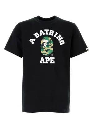 A BATHING APE Style Slate Cotton Abc Camo Collage T-shirt - Black