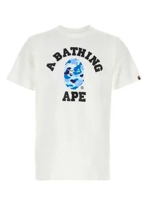 A BATHING APE Abc Camo Collage Cotton T-shirt - White