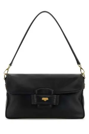 Miu Miu Mini Penny Leather Shoulder Handbag - Black