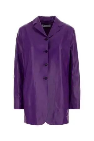 JIL SANDER Calf Leather Jacket - Purple