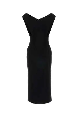 JIL SANDER Crepe Mini Dress - Black