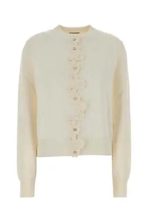 JIL SANDER Lace Trim Cardigan