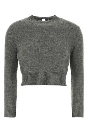 JIL SANDER Wool Blend Knit Sweater - Grey