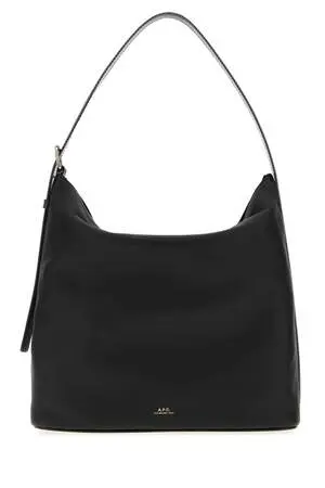 A.p.c. Vera Leather Shoulder Handbag - Black