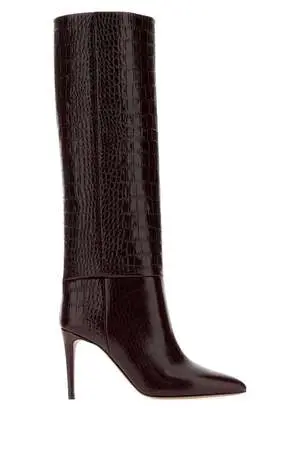 Paris Texas 8.5 Cm Heel Leather Boots - Burgundy