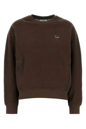Maison Kitsuné Cotton Sweatshirt With Fox Logo - Brown