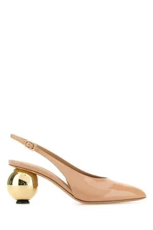 FERRAGAMO Tessie 70 Leather Slingback Pumps - Pink