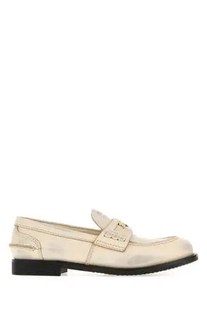 Miu Miu Patent Leather Loafers - White